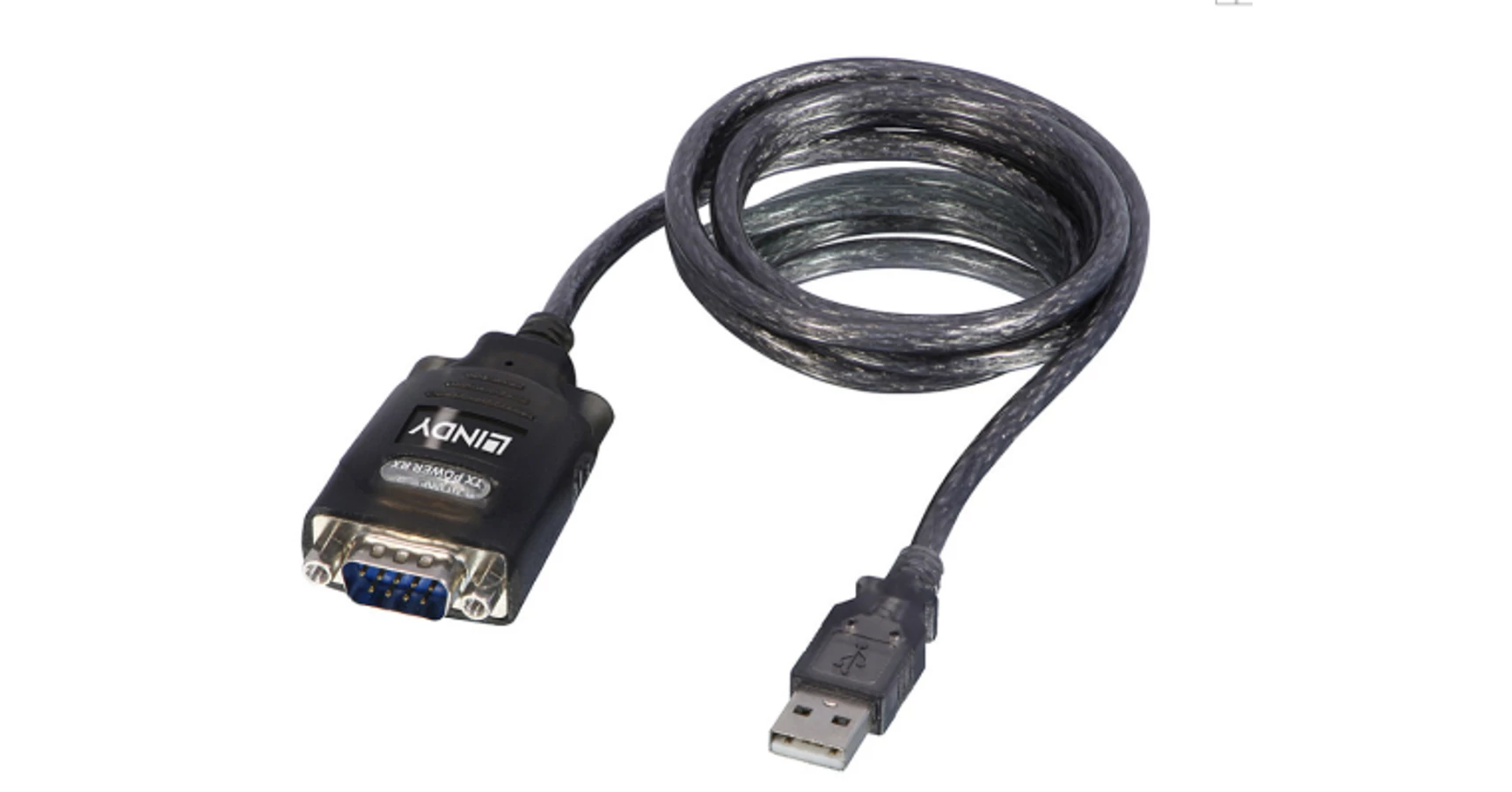 Lindy USB RS232 Converter w/ COM Port Retention, USB kábel, Lindy ...